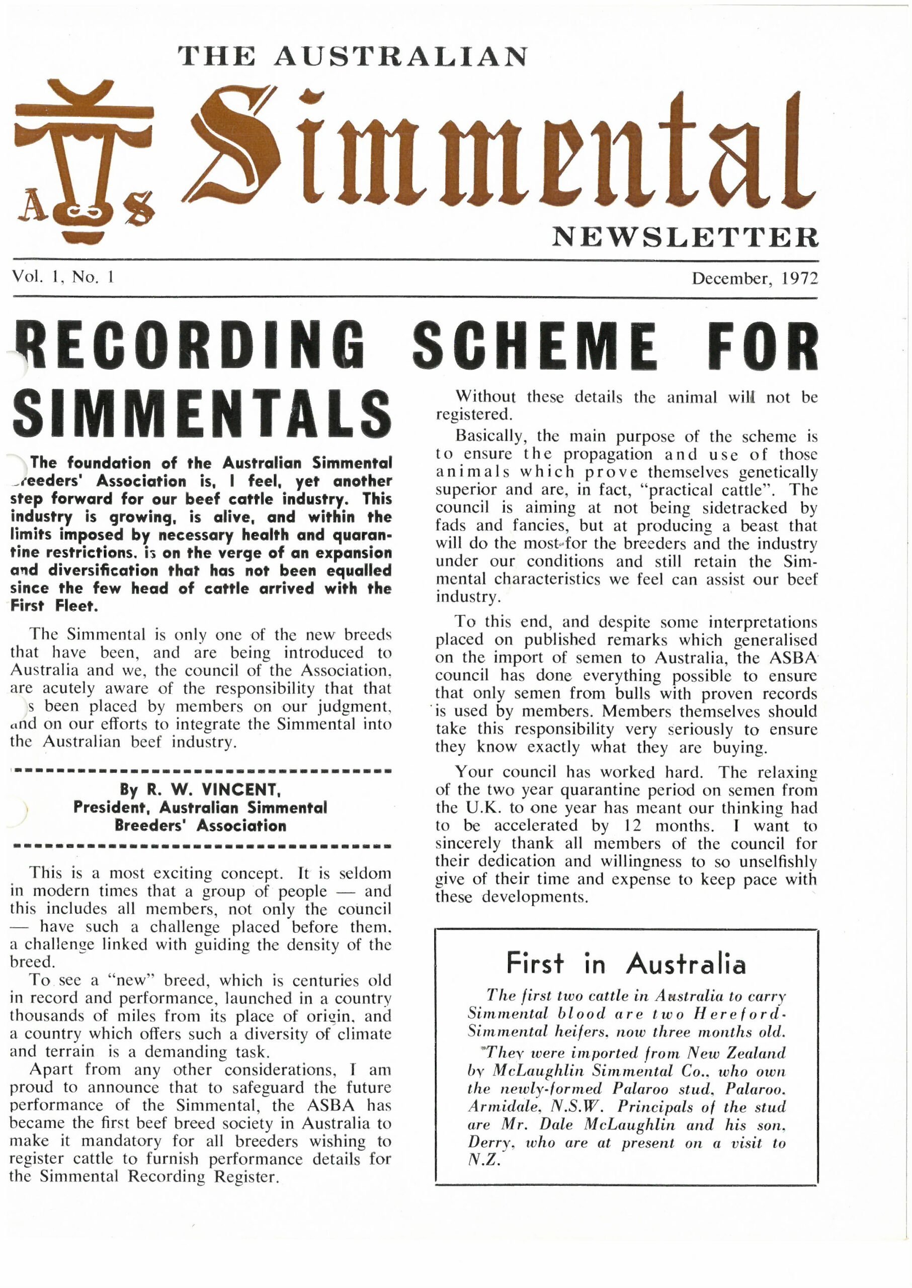 December 1972 | Simmental Australia